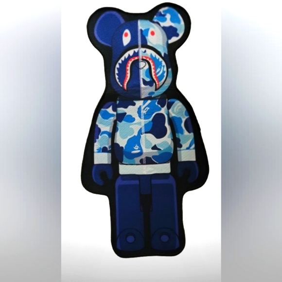Bape | Accents | Kaws X Bape Bear Brick Rug Blue Camo | Poshmark
